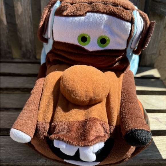Toys | Disney Cars Mater Tow Truck Brown Pillow Zipper Storage Plush ...